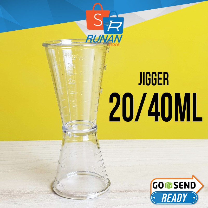 Jual Jigger Plastik 20/40ml dengan Ukuran - Gelas Ukur Bartender 20 ml ...