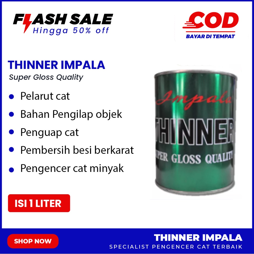 Jual IMPALA THINER UKURAN 1 LITER PENGENCER CAT | Shopee Indonesia