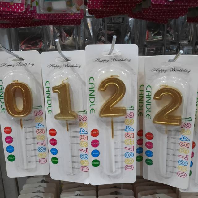Jual LILIN ULANG TAHUN GOLD / LILIN ANGKA /LILIN ULTAH EMAS | Shopee ...
