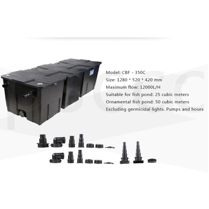 Jual SunSun CBF-350C Biological Koi Fish Pond Filter Box (Filter only ...