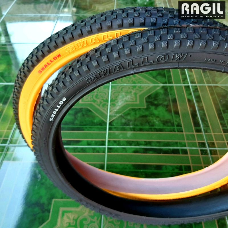 Jual BAN LUAR SEPEDA 20 x 1.75 SWALLOW S188 KOTAK TAHU 175 20x175 SWALLOW HITAM KUNING LIS 20x1 ...