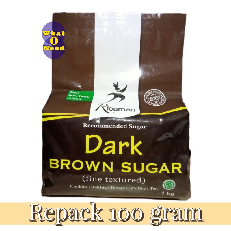 Jual Ricoman Dark Brown Sugar (Repack) 100 gram | Shopee Indonesia