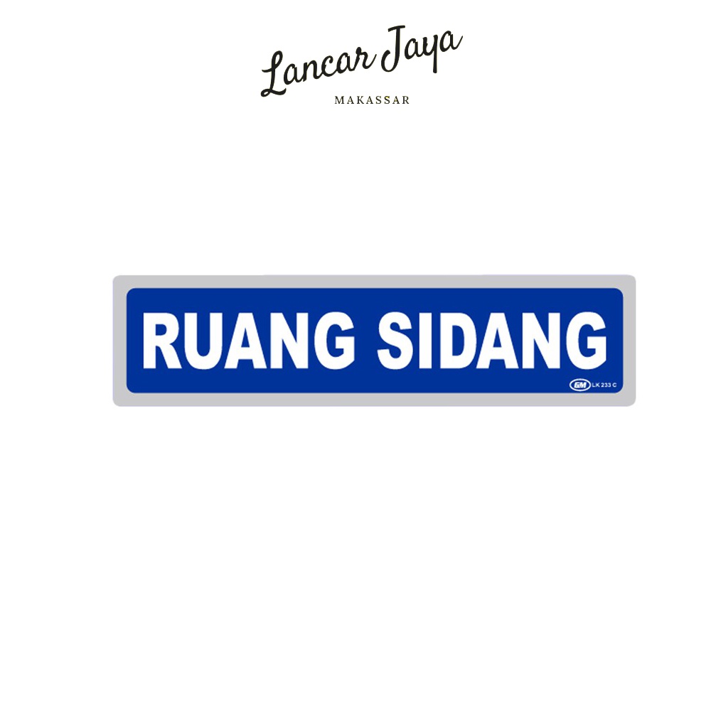 Jual Papan Tanda Sign Board Label Acrylic Ruang Sidang Kecil LK 233 C ...