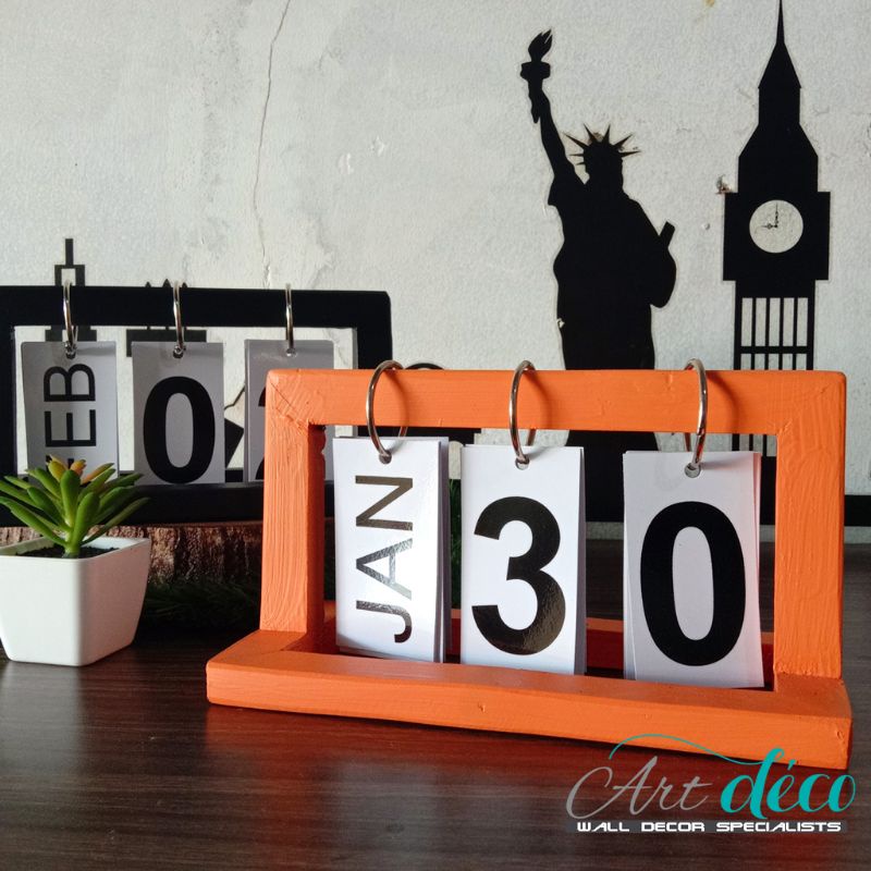 Jual Countdown ornamen kalender kecil Kreatif kayu diy flip kalender ...