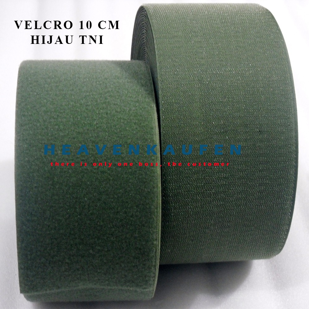 Jual Velcro Lebar 10 cm Hijau Tentara/Hijau TNI meteran | Shopee Indonesia