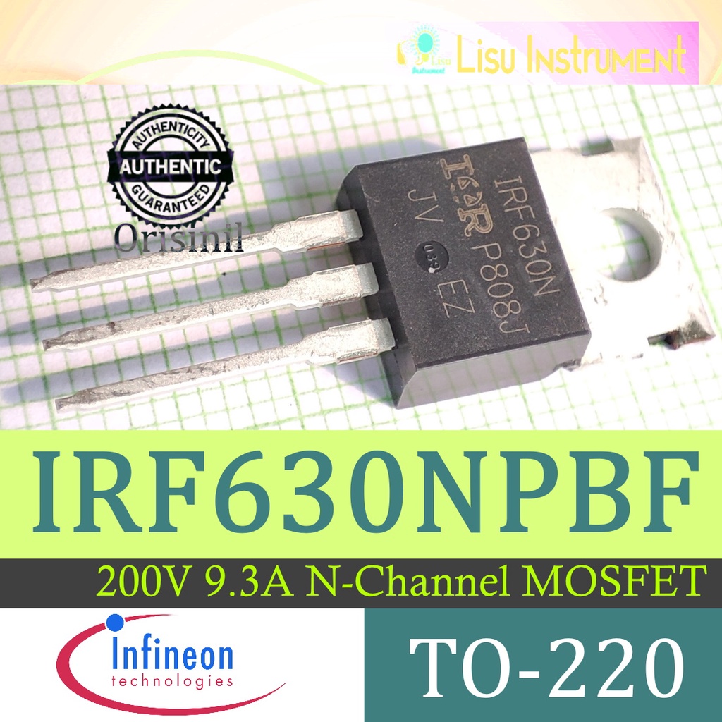 Jual IRF630N 200V 9.3A 82W N-Channel MOSFET TO-220 IRF630NPBF Infineon | Shopee Indonesia
