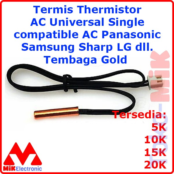 Jual Termis AC Thermistor AC Sensor Suhu AC Probe Single Tembaga NTC ...