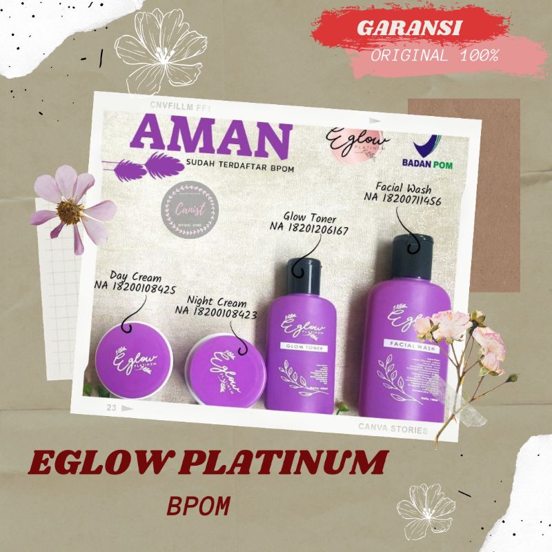 Jual Eglow Platinum Asli Original paket ultimate atau flek | Shopee ...
