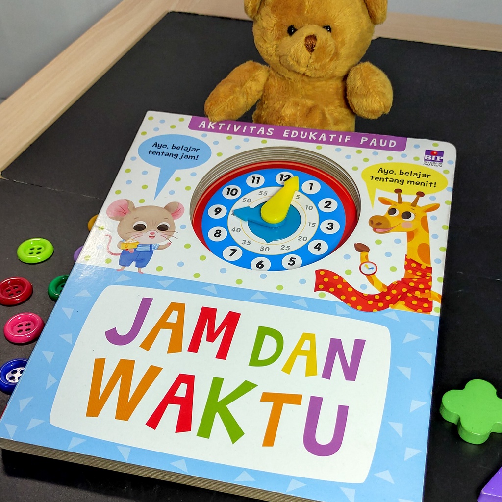 Jual BIP | Buku Interaktif PAUD: Jam dan Waktu | Boardbook | Jam Mainan ...