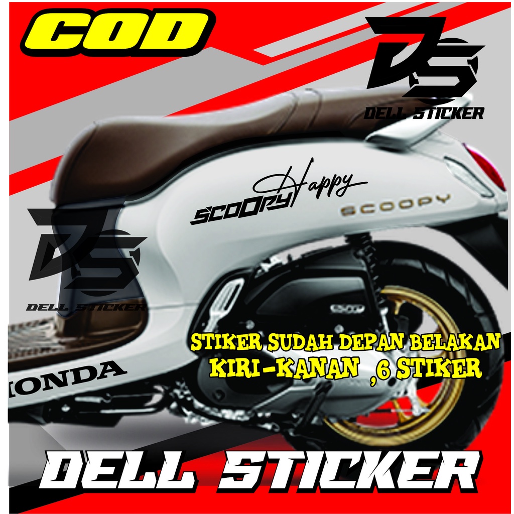 Jual Stiker Scoopy HAPPY / Cutting Cticker Scoopy / Cutting Striping ...