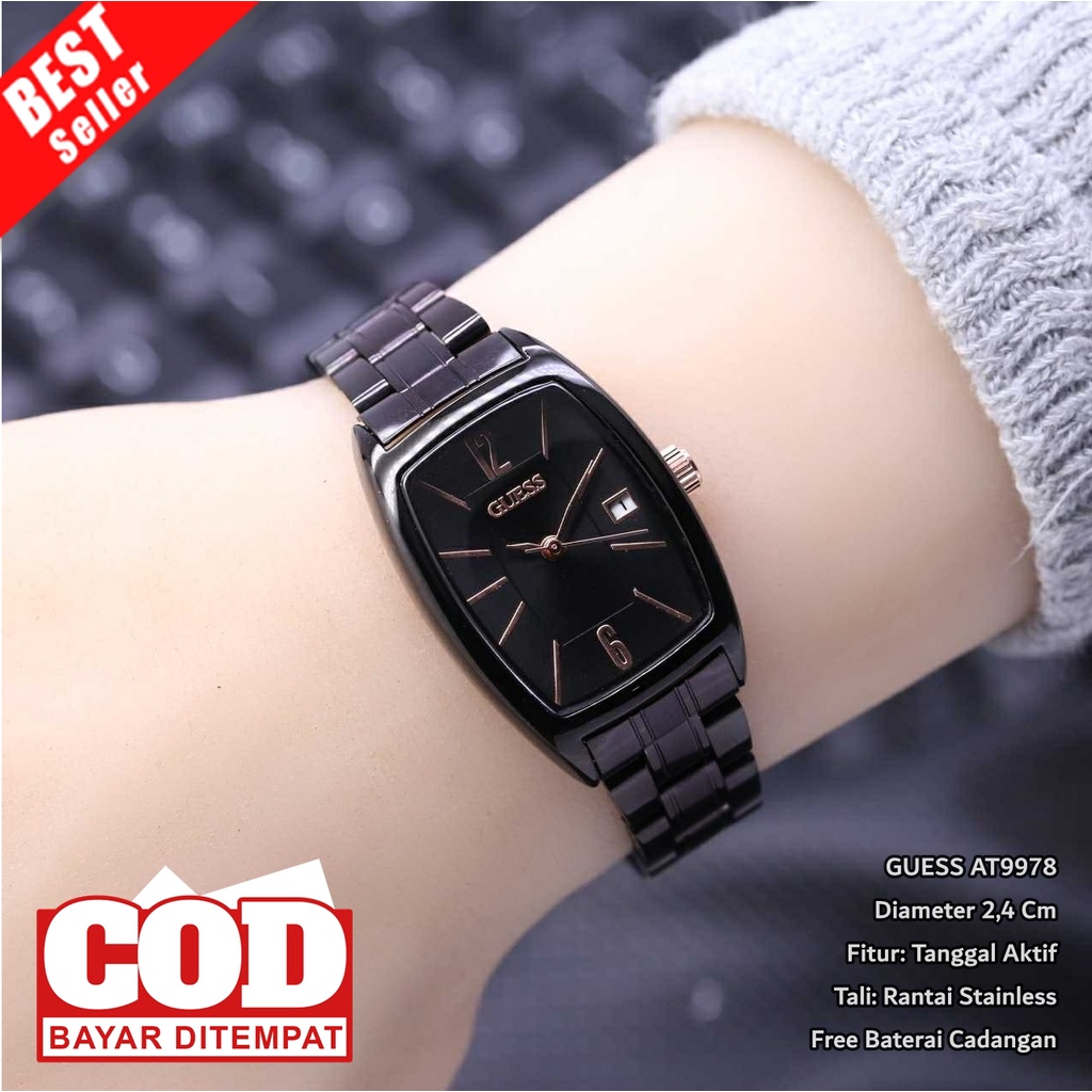 Jual Jam Tangan Wanita/Cewek Guess Rantai Body Oval Tanggal Aktif ...
