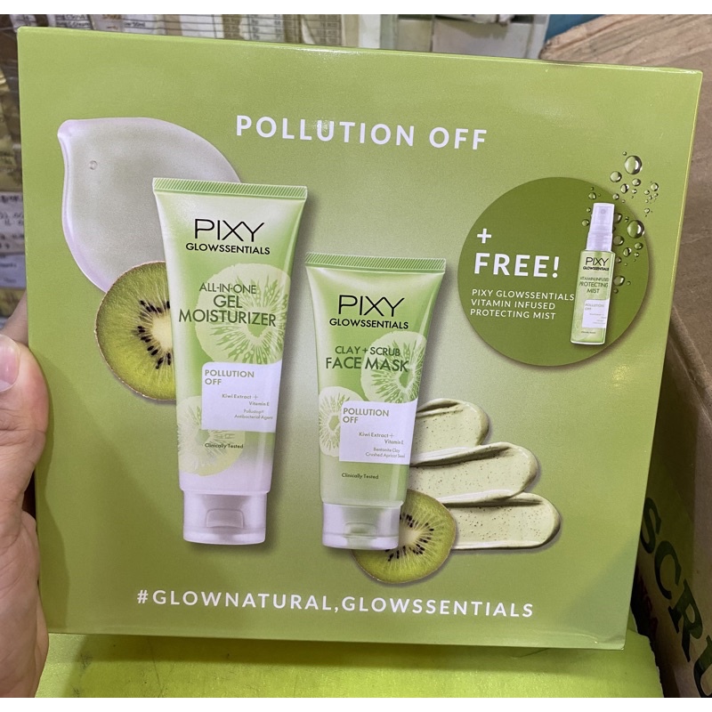 Jual PIXY PAKET GLOWSSENTIALS POLLUTION OFF ( Moist + Face Mask bonus ...