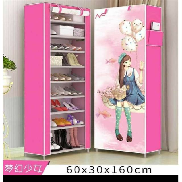 Jual RAK SEPATU/ RAK RAKIT/ MOTIF TERBARU PORTABLE TERLARIIS RS 10 CHP ...