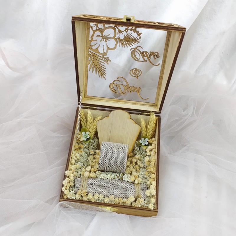 Jual Kotak Cincin Kaca Pernikahan Wedding Mahar & Seserahan | Premium ...