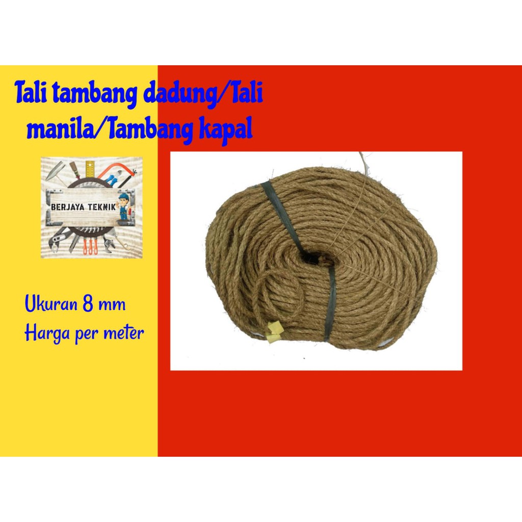 Jual Tali Tambang Dadungtali Manilatambang Kapal 8 Mm Shopee Indonesia