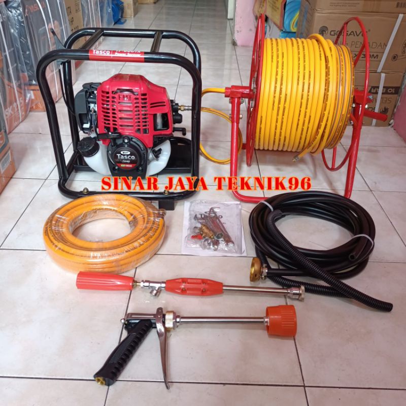 Jual Power Sprayer Portable Tasco 4 Tak Full Set Selang 100 Meter ...