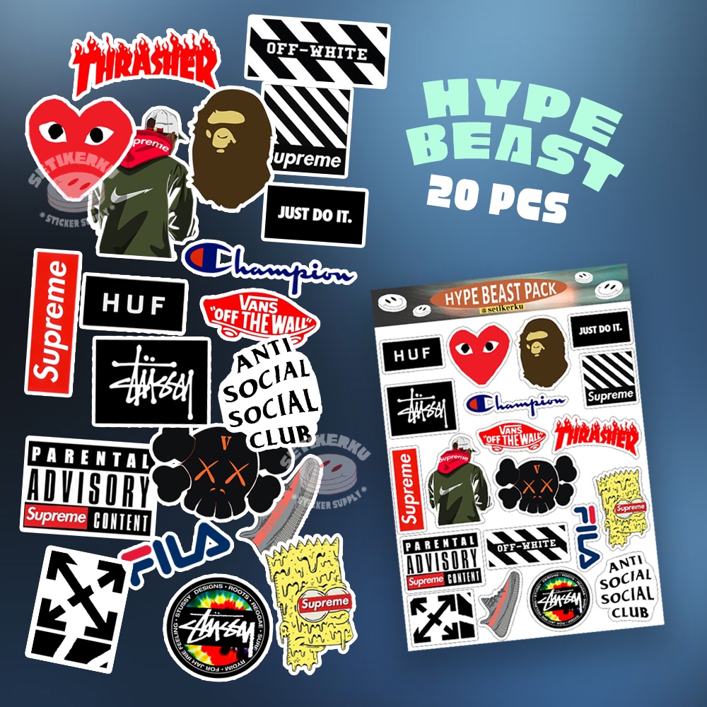 Jual Hype Beast Sticker Pack A6 (20pcs) | Shopee Indonesia