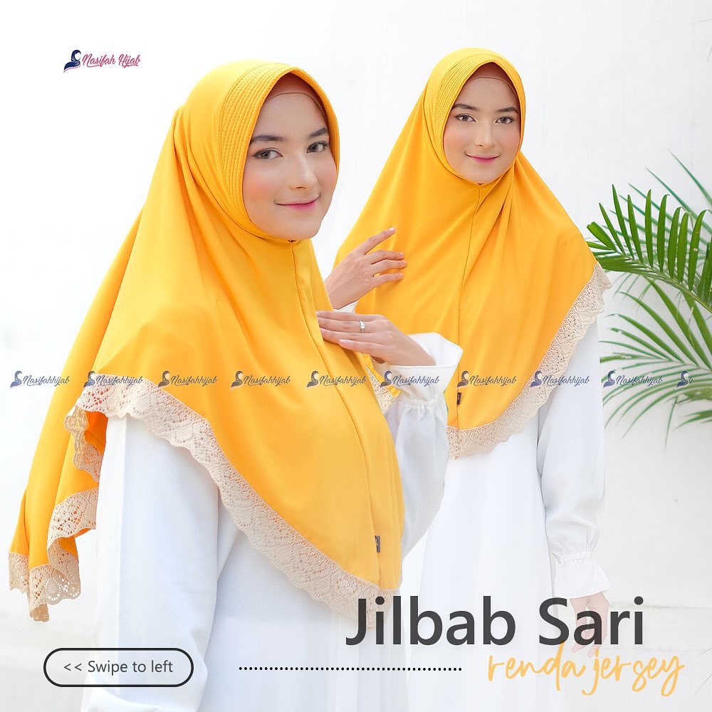 Jual Nasifah Hijab2 - Jilbab SARI Renda / Jilbab Instan Renda Bahan ...
