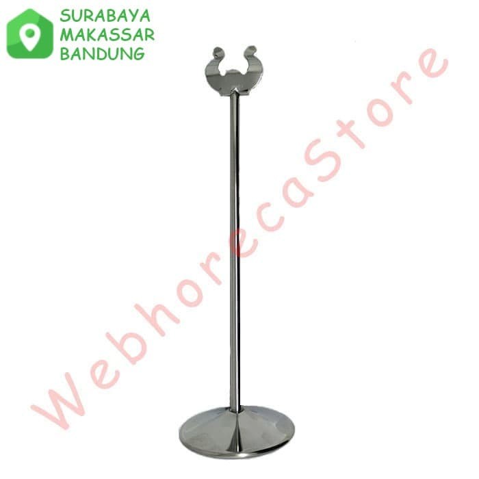 Jual Id Card - Table Number Menu Stand Card Holder 25Cm Stainless ...