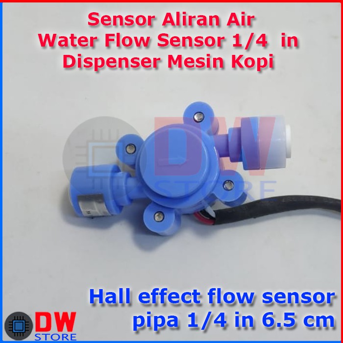 Jual Sensor Aliran Air Water Flow Sensor 1/4 in 6.5mm Dispenser Mesin ...