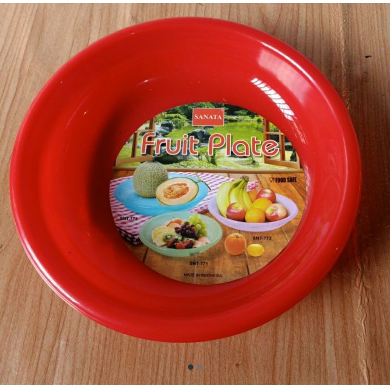 Jual piring talam buah plastik merah merk NAGATA 772 diameter 30cm ...