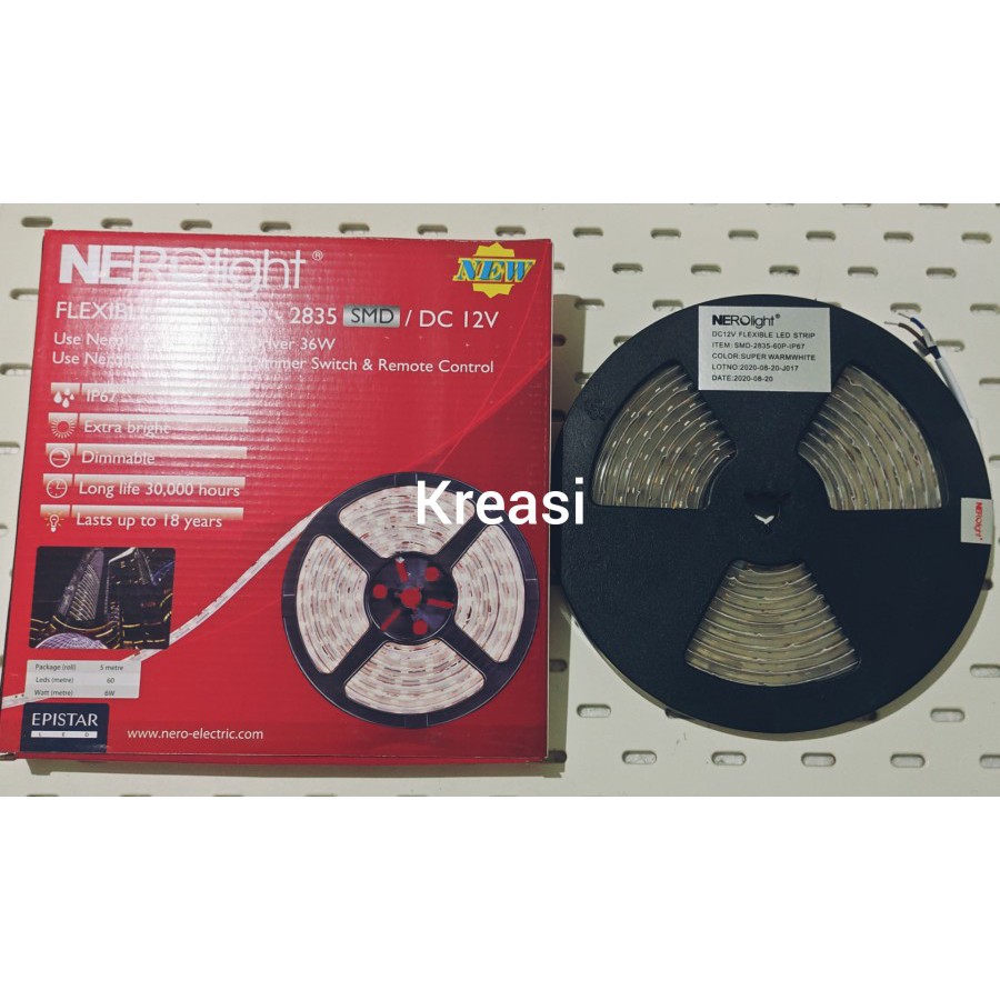Jual FLEXIBLE LED STRIP NEROLIGHT 2835 SMD IP67 - WARM WHITE (KUNING ...