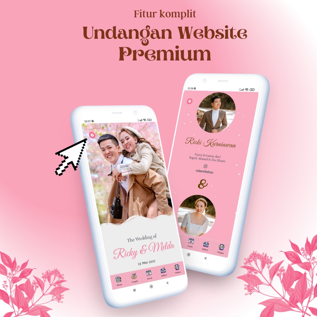 Jual [PROMO] Undangan Website Digital DESIGN PINKY WHITE Undangan ...