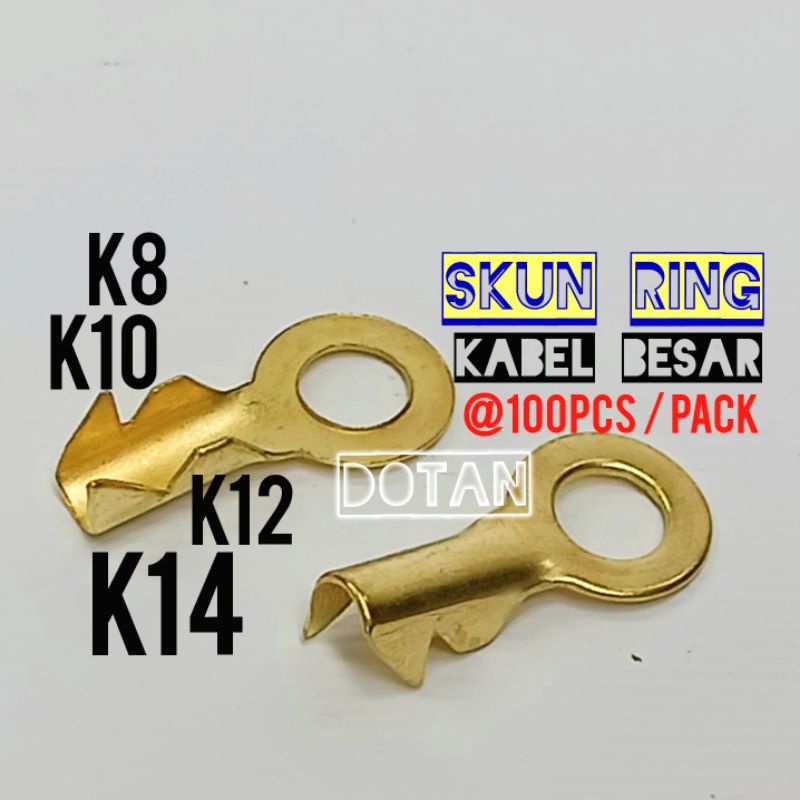 Jual SKUN RING BULAT K8 / K10 / K12 / K14 / TERMINAL SEKUN MASSA UNTUK ...