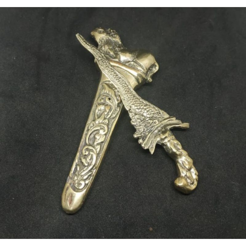 Jual Koleksi Antik Keris Mini Naga Raja Nogo Rojo kuningan | Shopee ...