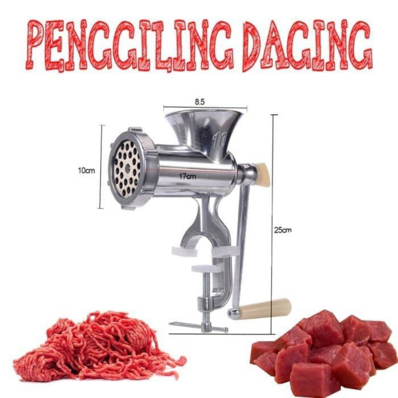 Jual Alat Penggiling daging Manual Stainless Vipoo A10/Vipoo A12 Mesin ...