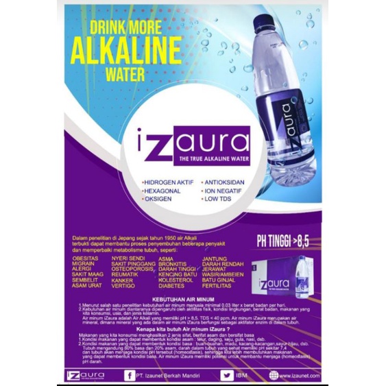 Jual IZAURA WATER 600ml | Shopee Indonesia
