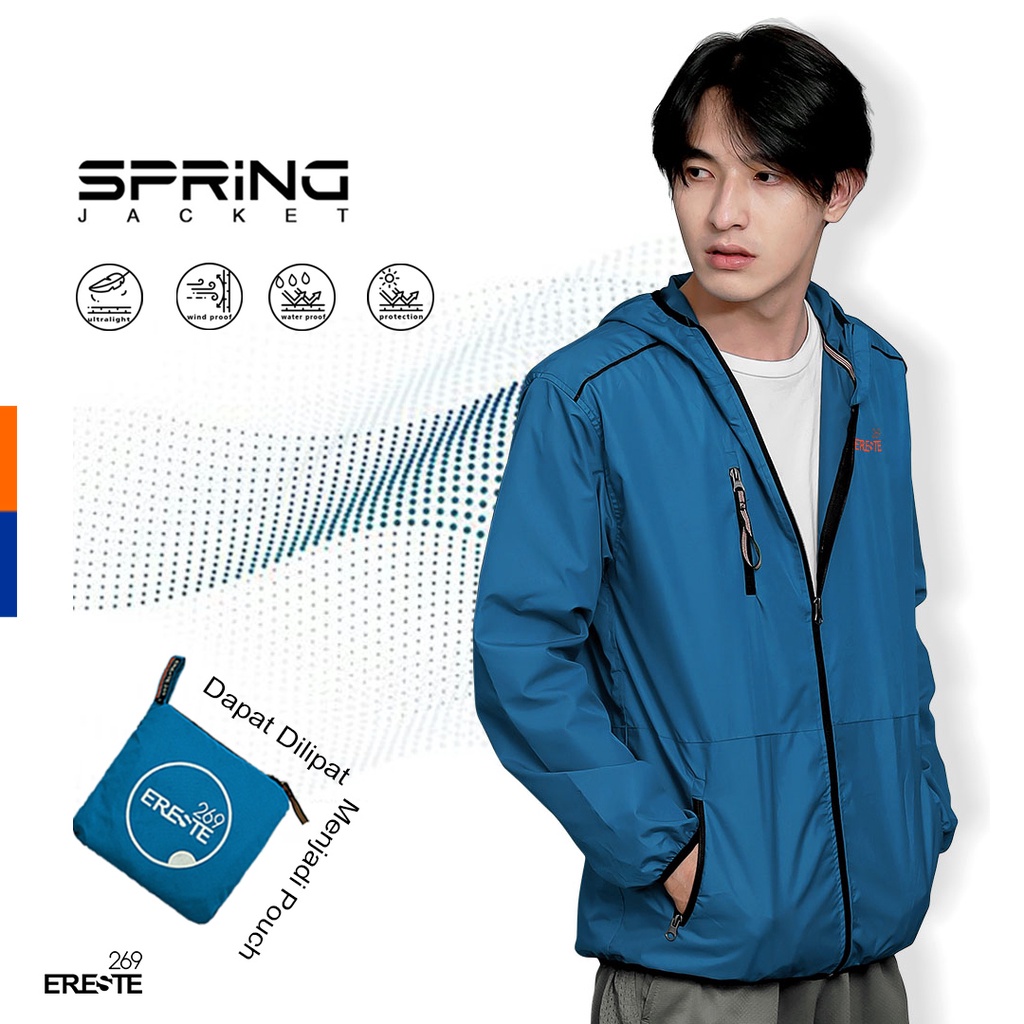 Jual Jaket Lari Santai Olahraga Running Sauna Outdoor Spring Warna Biru ...