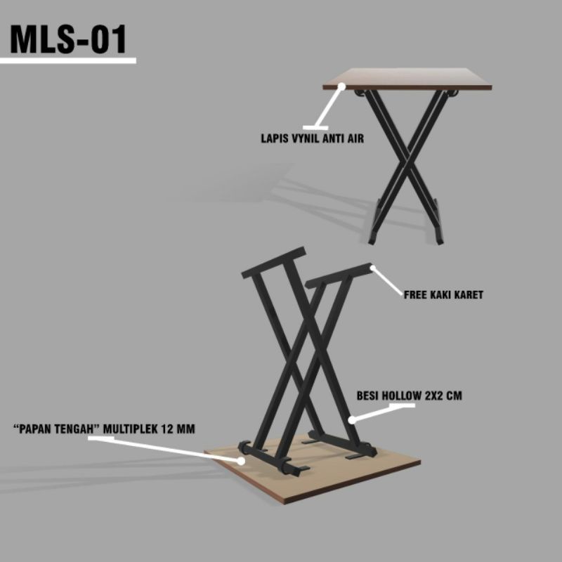 Jual meja catering lipat kecil 60 X 50 X 70 | Shopee Indonesia