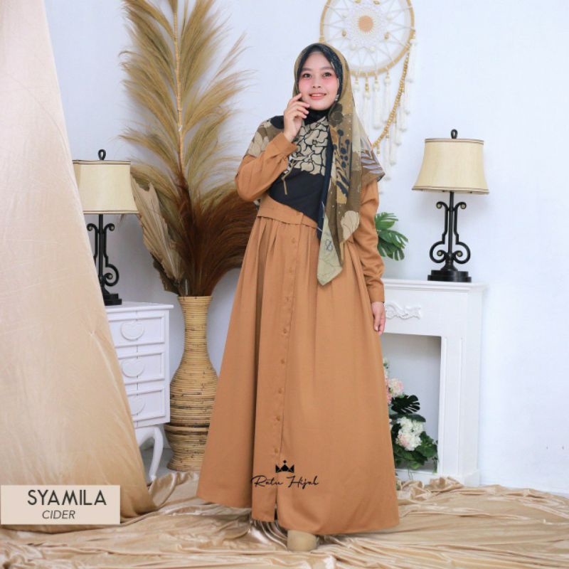 Jual SYAMILA DRESS BY RATU HIJAB GAMIS POLOS MURAH KUALITAS TERBAIK ...