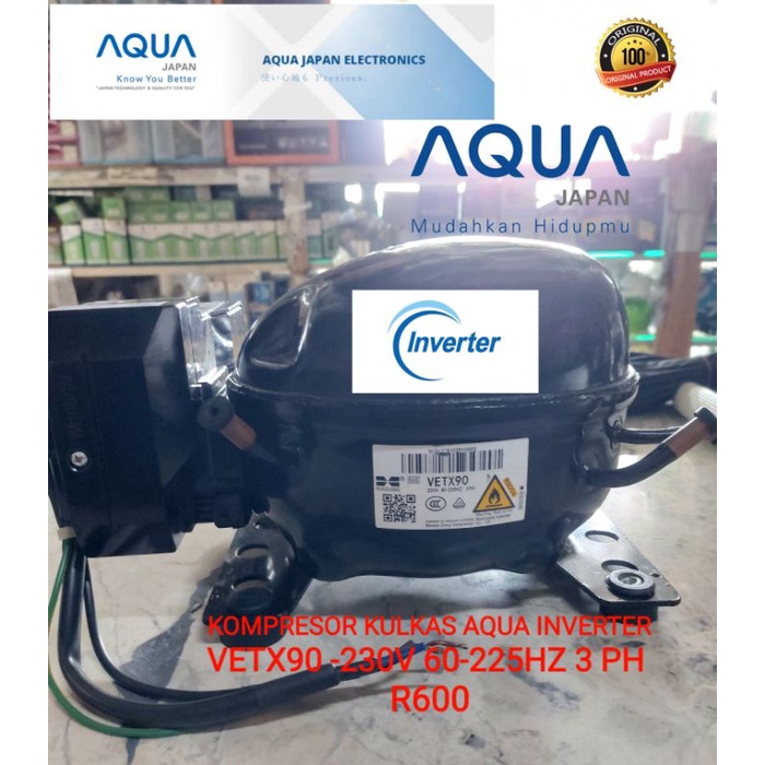 Jual KOMPRESOR KULKAS AQUA INVERTER 1 SET DENGAN PCB / MODUL ORIGINAL ...