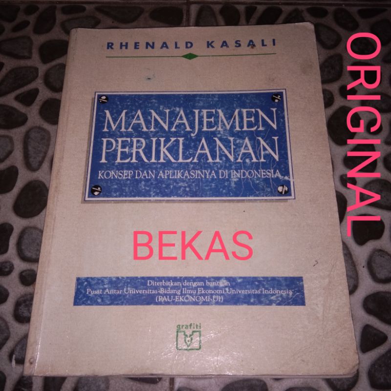 Jual Manajemen Periklanan - Konsep dan Aplikasi Di Indonesia - Rhenald ...