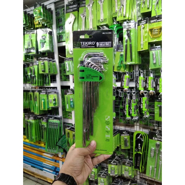 Jual Tekiro kunci l set bintang 9 pcs panjang (lubang/bolong) | Shopee Indonesia