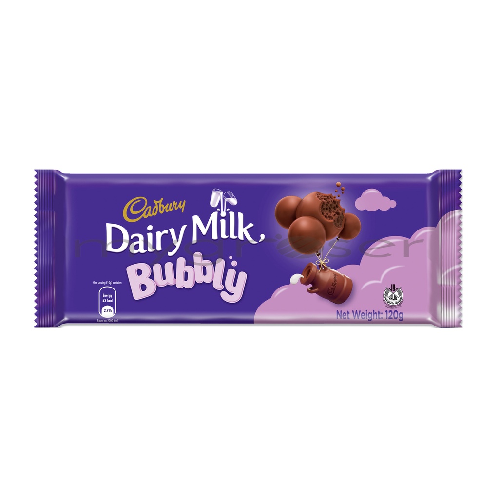 Jual Cadbury Dairy Milk Bubbly Chocolate 120 g | Shopee Indonesia