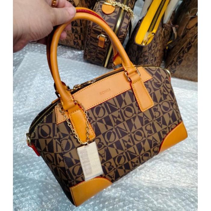 Jual Tas bonia original kulit motif monogram model Antigona medium | Shopee Indonesia