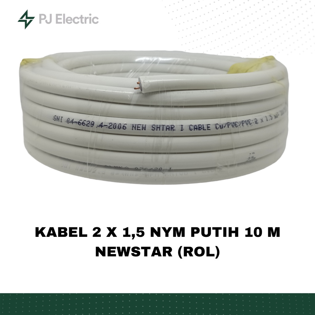 Jual KABEL 2 X 1,5 NYM PUTIH 10 M NEWSTAR (ROL) | Shopee Indonesia