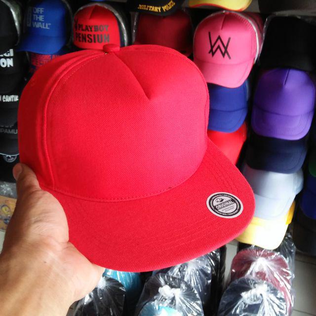 Jual Topi snapback polos hip hop grosir warna lengkap (depan tanpa ...