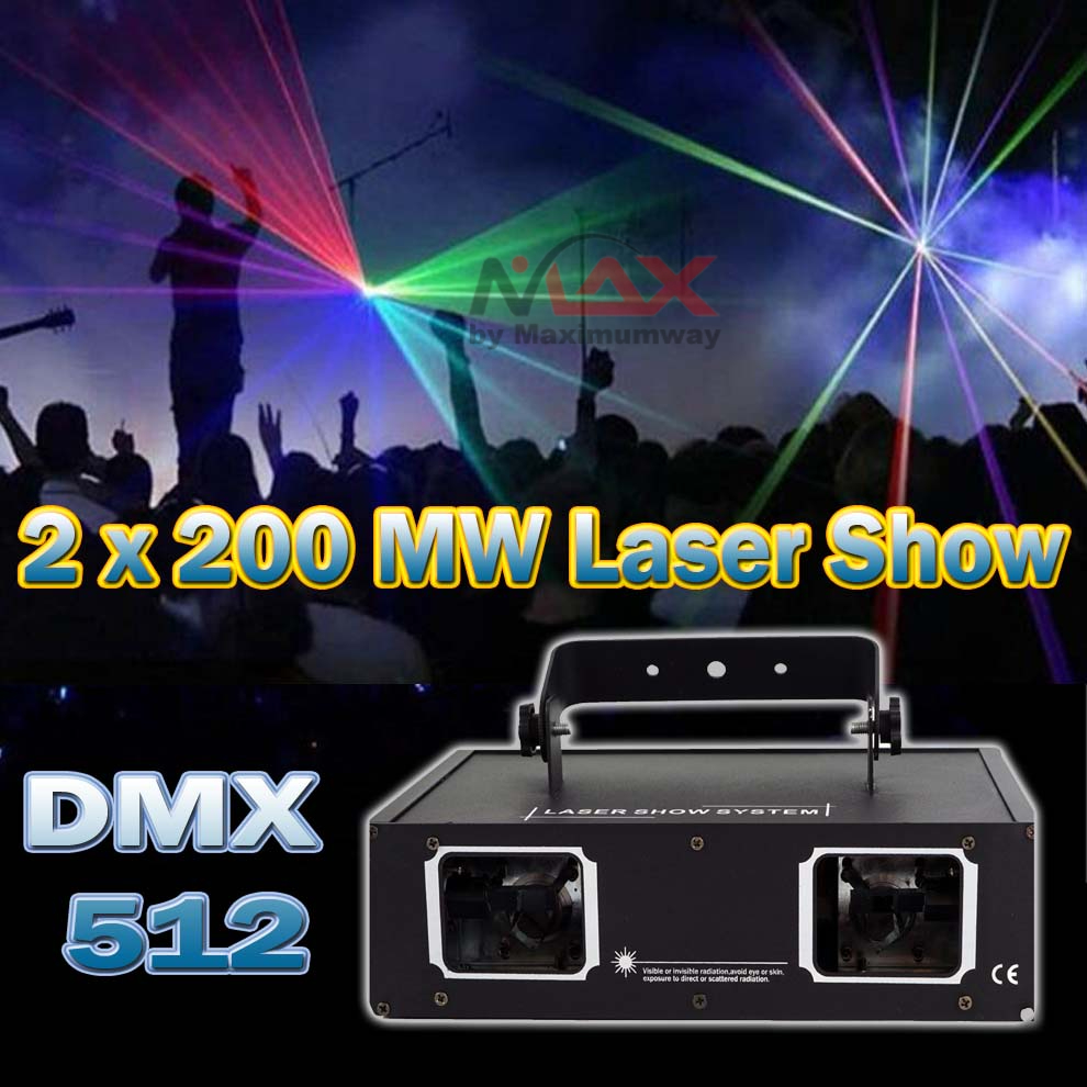 Jual 2 X 200Mw Laser Show Stage Professional DMX port Laser Panggung ...