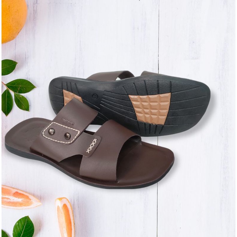 Jual sandal pria kulit asli band dua | Shopee Indonesia