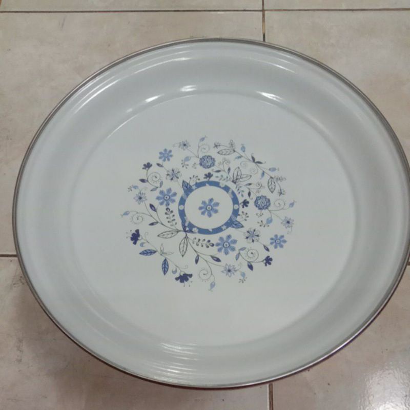 Jual Nampan motif kembang enamel ideal uk 30 cm | Shopee Indonesia