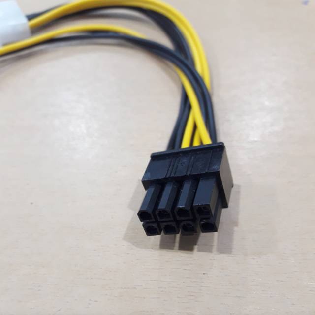 Jual Kabel Power VGA 8 Pin Dual Molex 4 Pin to 8 Pin PCIe | Shopee ...