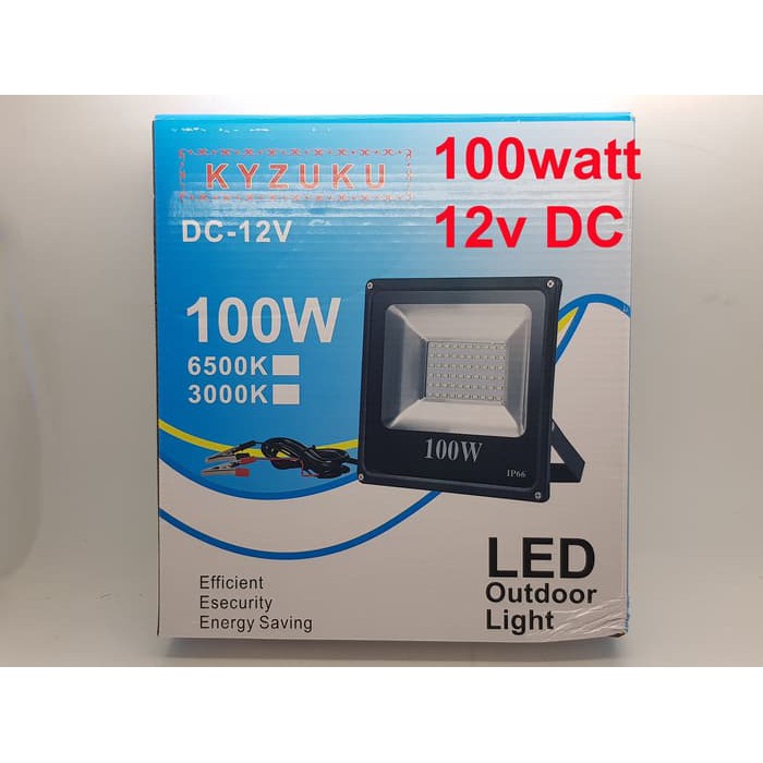 Jual KYZUKU 12v DC 100 watt 60 led SMD Floodled IP66 TIPIS / Lampu Sorot | Shopee Indonesia