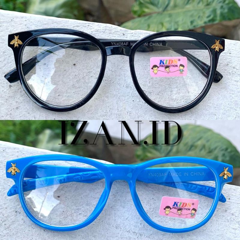 Jual Kacamata Anak Anak Bulat Oval Cewek/Cowok Motif Frame Pinggir ...