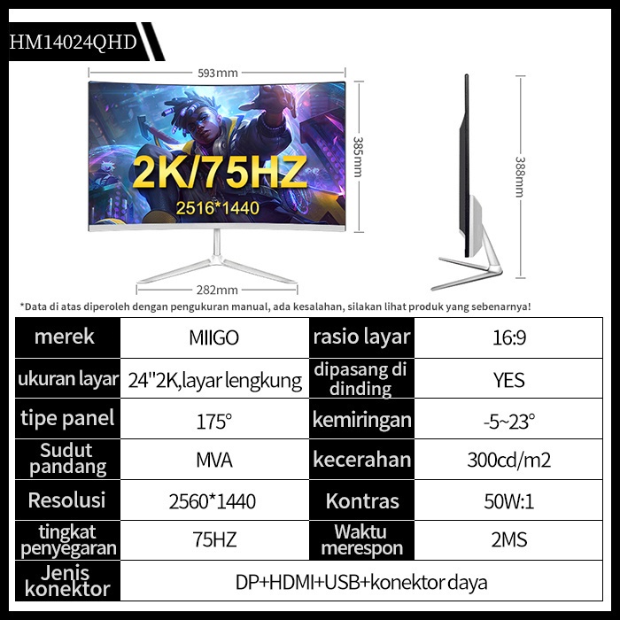 Jual 27-inci 144Hz monitor komputer LCD, desktop kantor, gaming, 1080P ...
