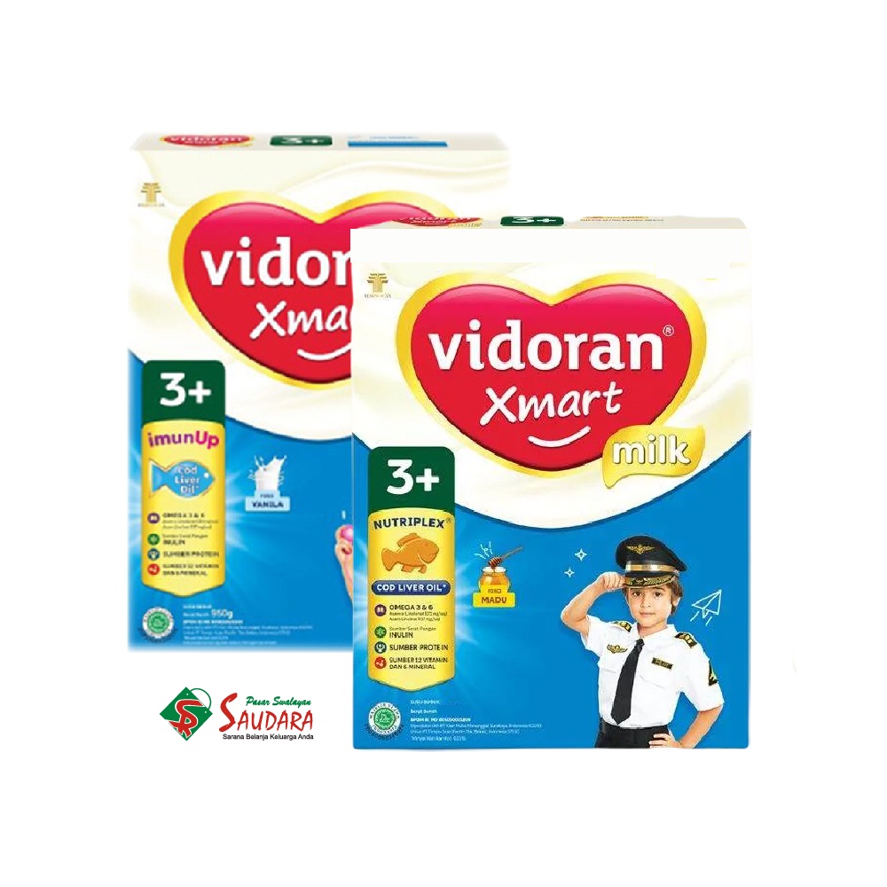 Jual Vidoran Xmart Madu 3+ 925g / Susu Vidoran Formula Imun Up ...