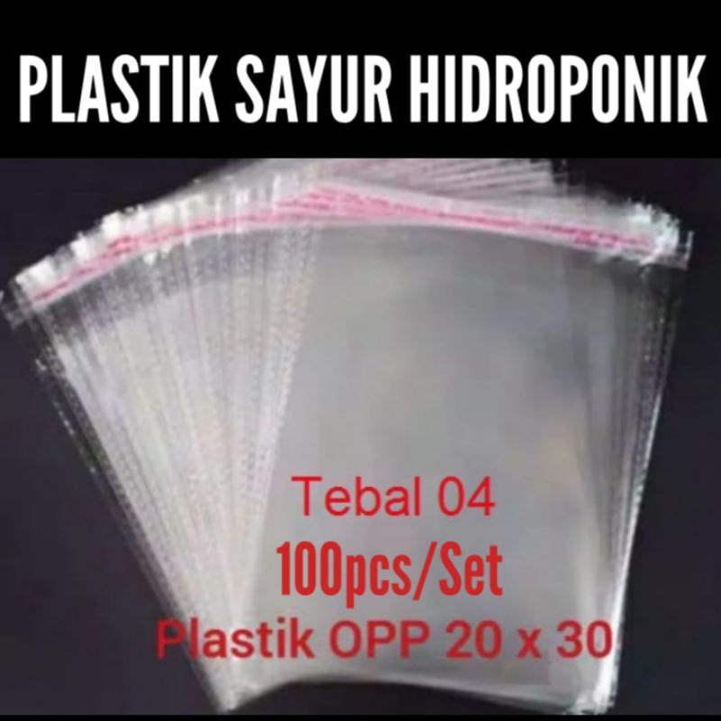 Jual Plastik Sayur Hidroponik Seal 20x30 cm isi 100pcs Plastik OPP ...